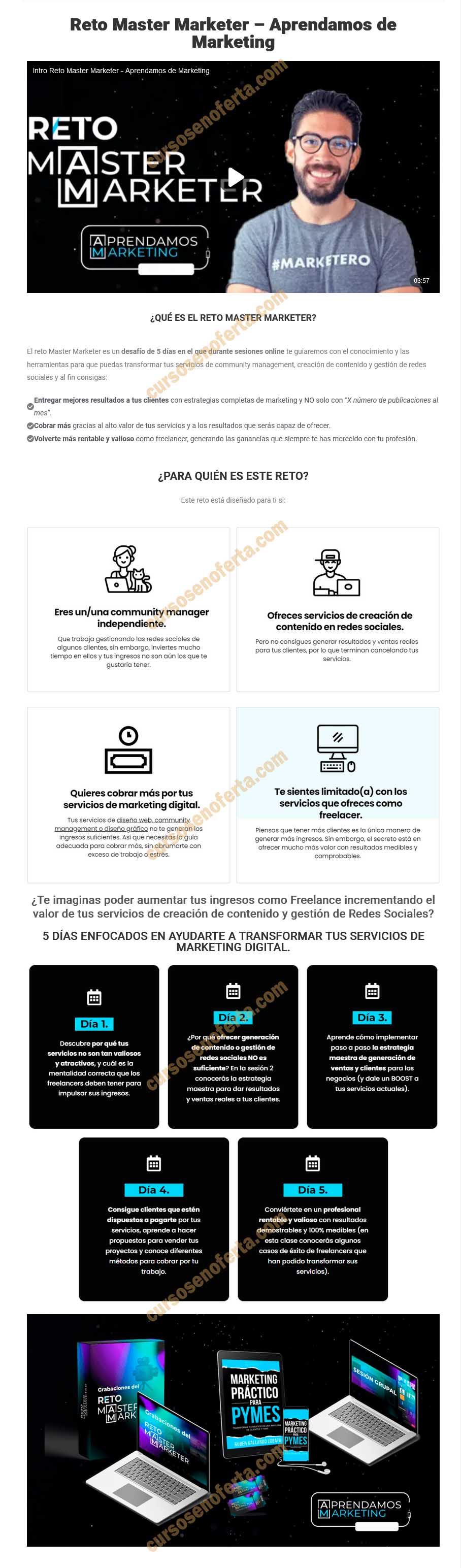 Reto Master Marketer - Aprendamos de Marketing - cursosenoferta.com